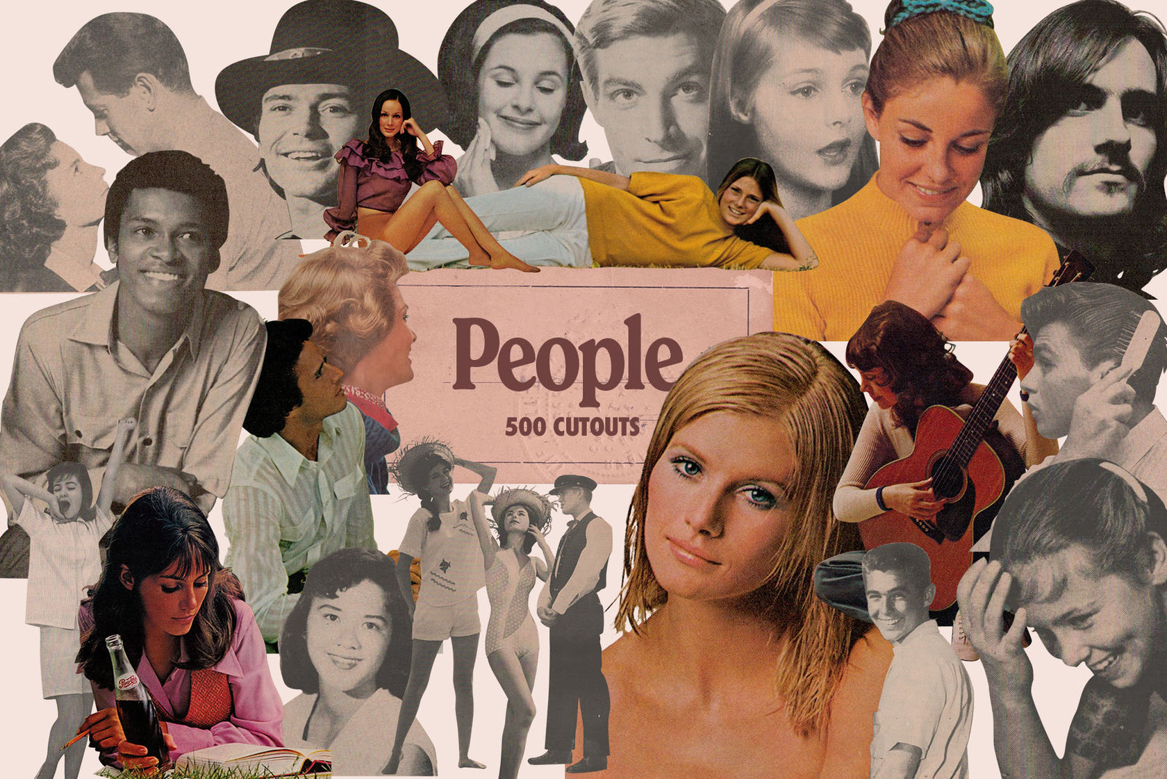 Vintage Retro People Collage Pack vol.2 – Maria Tokar | Poster Design