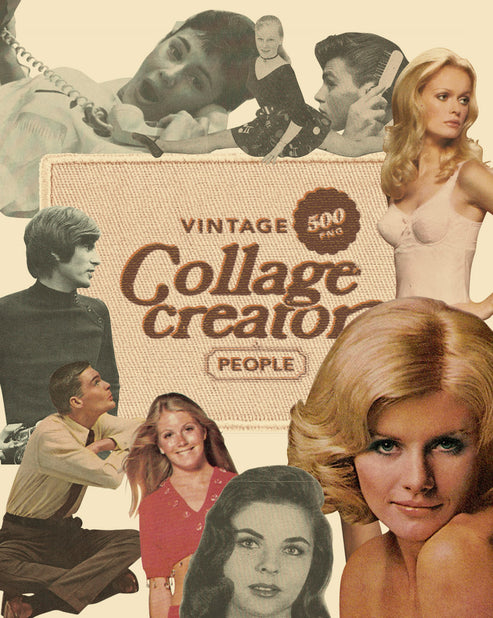 Vintage Retro People Collage Pack vol.2 – Maria Tokar | Poster Design