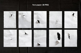 Torn Paper Bundle 85 PNG, PSD – Maria Tokar | Poster Design