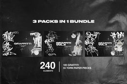 Graffiti & Torn Paper Bundle (3 packs in one) – Maria Tokar | Poster Design